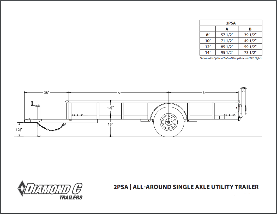 Diamond C Single Axle Utility Trailers
